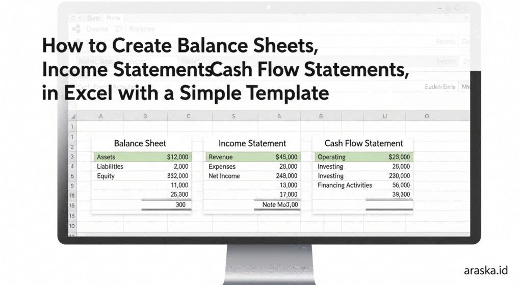 Cara Membuat Neraca, Laba Rugi, dan Arus Kas di Excel dengan Template ...